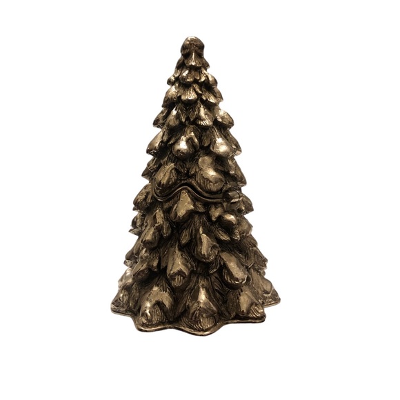 Accents | Metal Christmas Tree Trinket Box With Hinged Lid | Poshmark